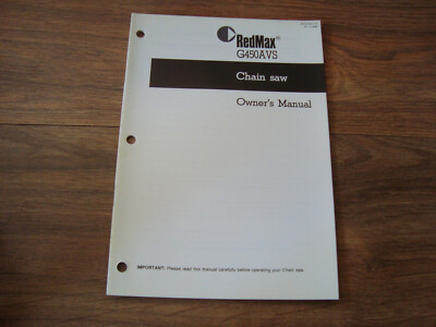 Red Max G450AVS Chain Saws Owners Manual PWI | eBay