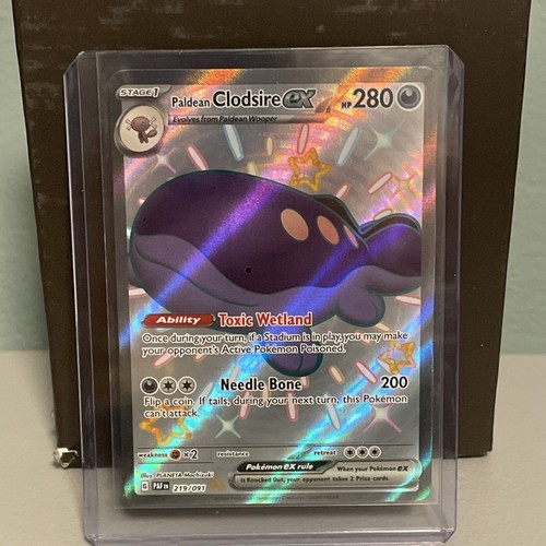 Paldean Clodsire ex 219/091 Shiny Ultra Rare Paldea Fates Pokémon TCG ...