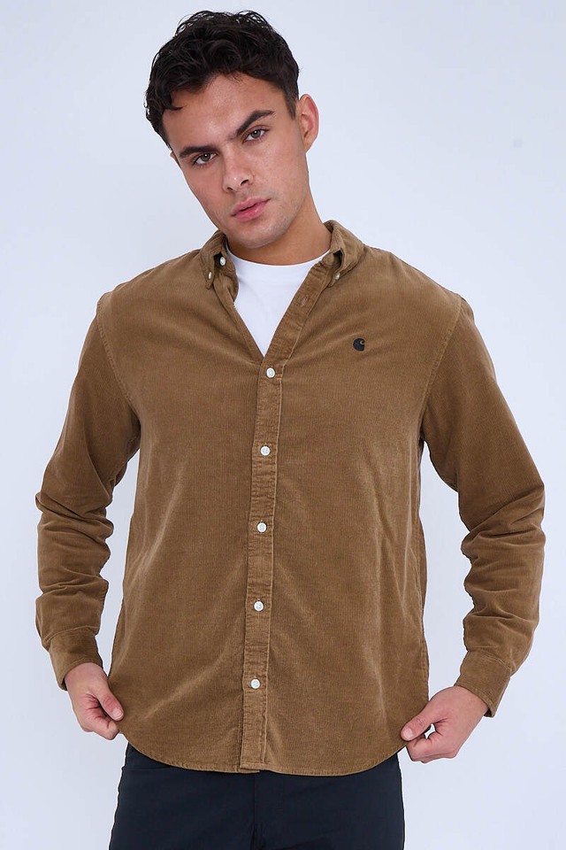 Mens Carhartt WIP Madison Corduroy Cord Shirt Jacket Cotton Shacket ...