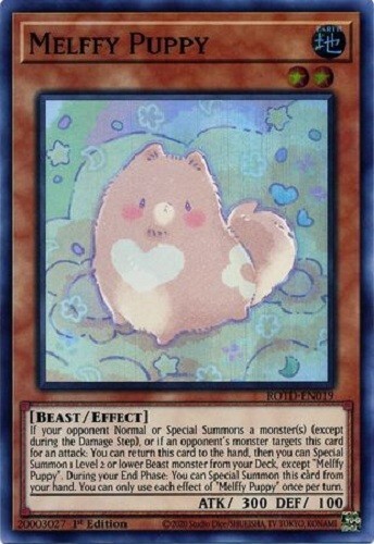 Yugioh - Melffy Puppy - 1st Edition - Super Rare NM - Free Holographic ...
