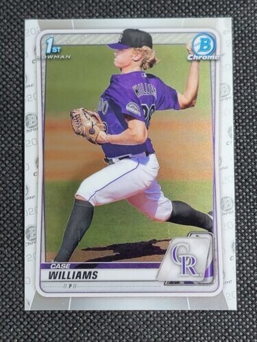 2020 Bowman Draft Chrome Case Williams rookie Card Colorado Rockies 1. ...