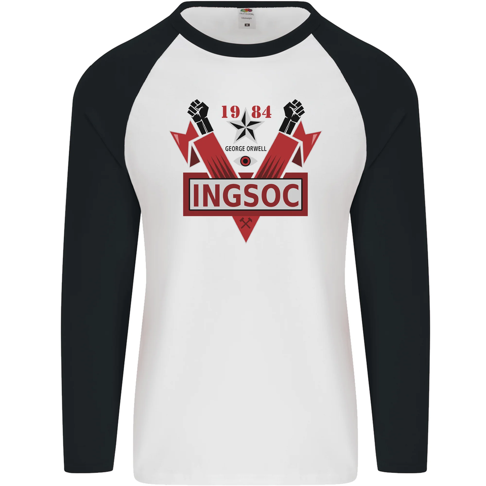 INGSOC George Orwell English Socialism 1994 Mens L/S Baseball T-Shirt ...