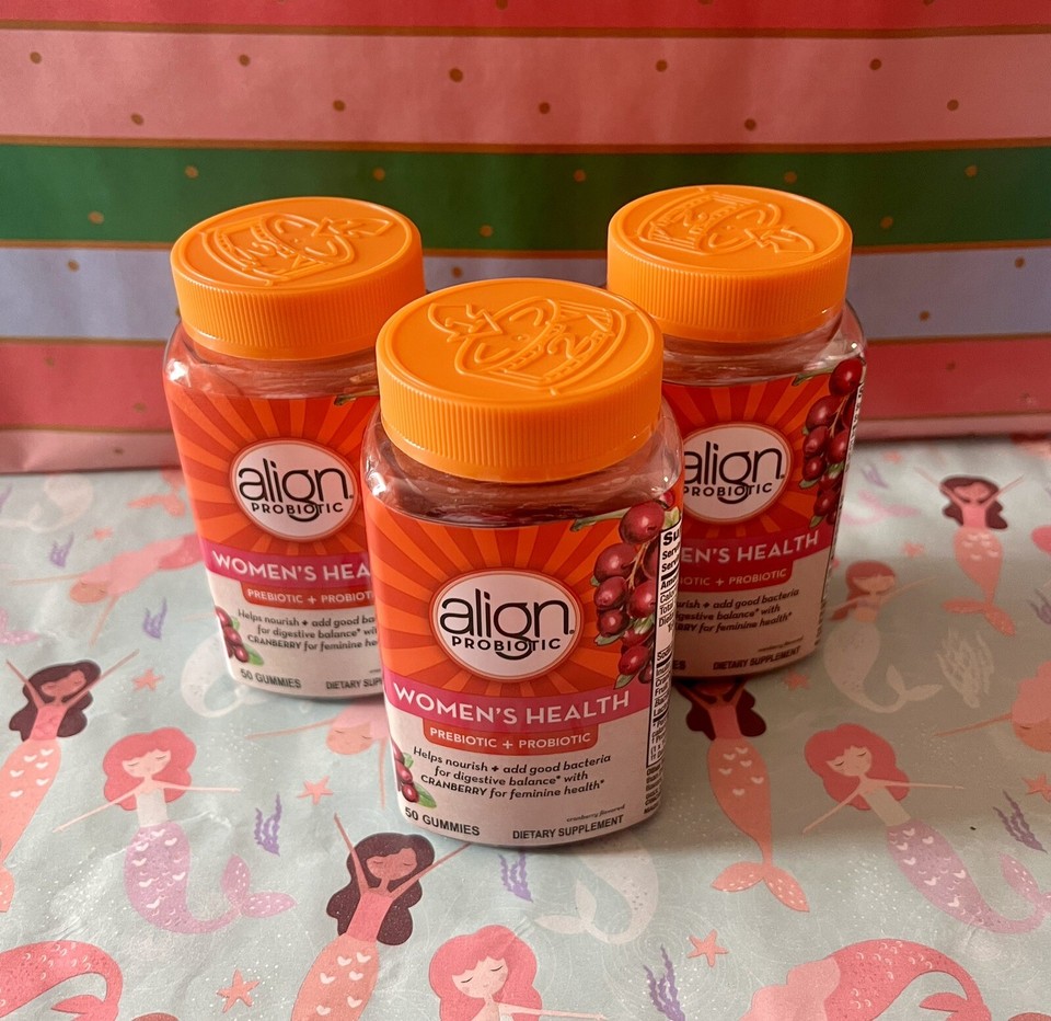 LOT of 3 Align Women Prebiotic/Probiotic Cranberry Supplement 50ct ...