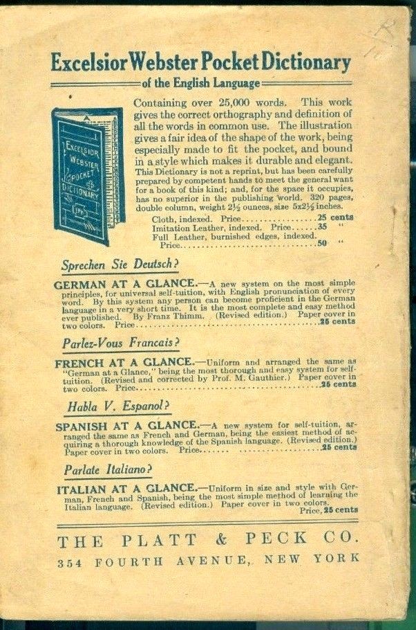 CHESS PRIMER Book Major Platt Peck 1897 SC Excelsior Publishing | eBay