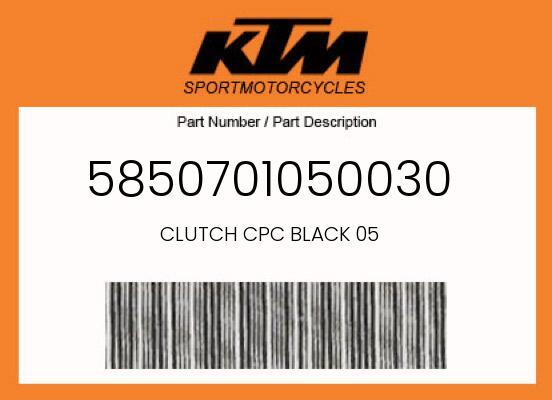 New Genuine OEM KTM Clutch Cpc Black 05 - 5850701050030 KTM07CU-X001 ...