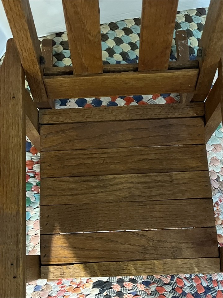 Vintage Oak Primitive Style Small Child’s /Doll Rocking Chair (584) | eBay