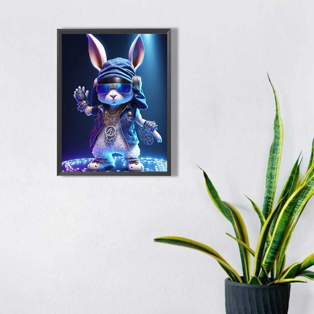 5D DIY Full Round Drill Diamond Painting Rabbit Kit Art Home Decoration ...
