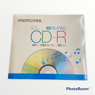 Memorex CD-R Factory Sealed 10 Pack 80 Min Each Includes Slim Case New ...