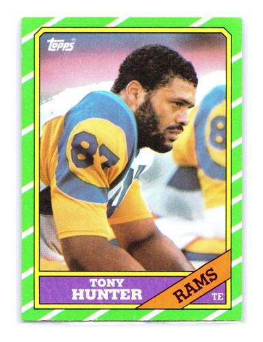 1986 Topps Football #81 Tony Hunter RC Rookie Los Angeles Rams | eBay