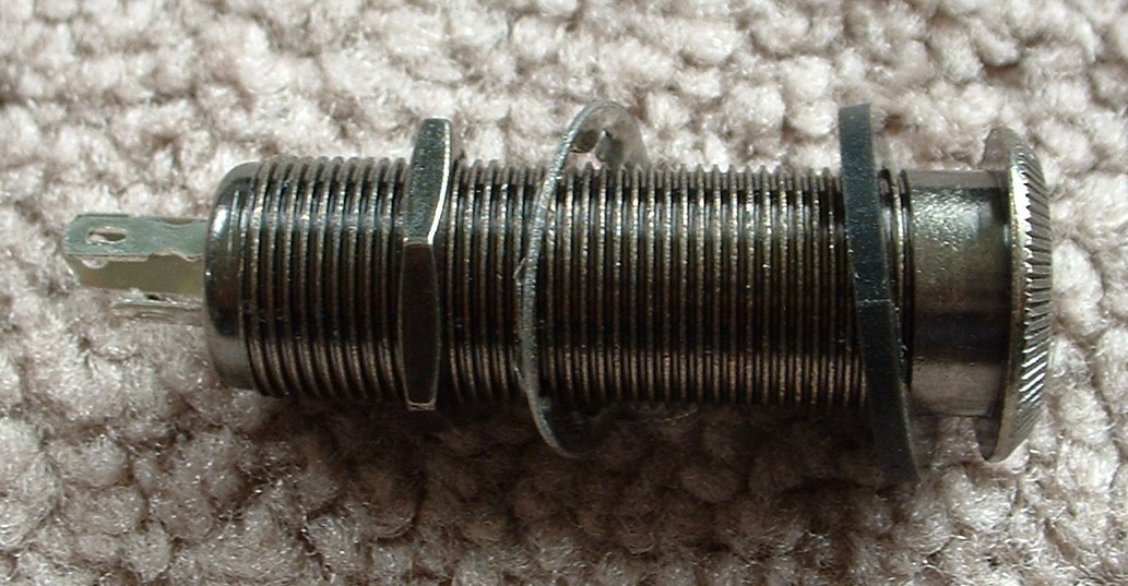 Long Barrel OUTPUT JACK *COSMO BLACK CHROME* Ibanez guitar bass stereo ...