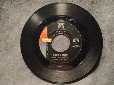 45 RPM 7" Record Gary Lewis Little Miss Go Go & Count Me In Liberty ...