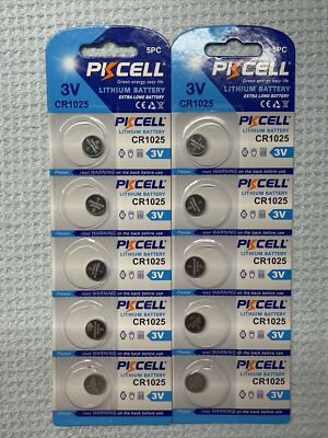 10 X CR1025 1025 Lithium 3v Battery KEYLESS FOB TOYS DEVICE US Free ...