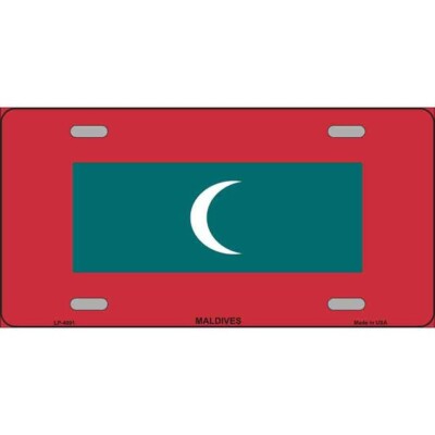 Maldives Flag License Plate Metal Sign Plaque Art Car Truck Wall Home ...