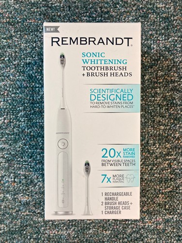 NEW REMBRANDT Sonic Whitening Rechargeable Electric Toothbrush w/ 2 ...