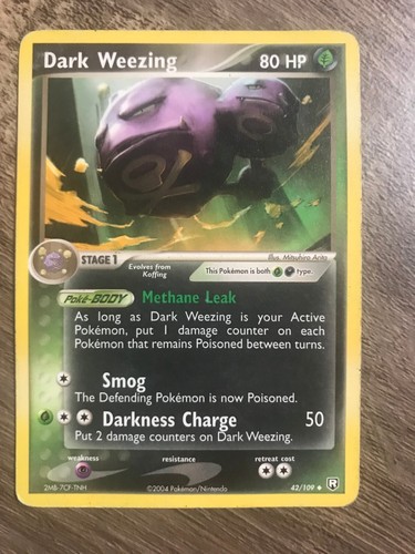 Pokemon Card EX Team Rocket Returns Dark Weezing 42/109. | eBay