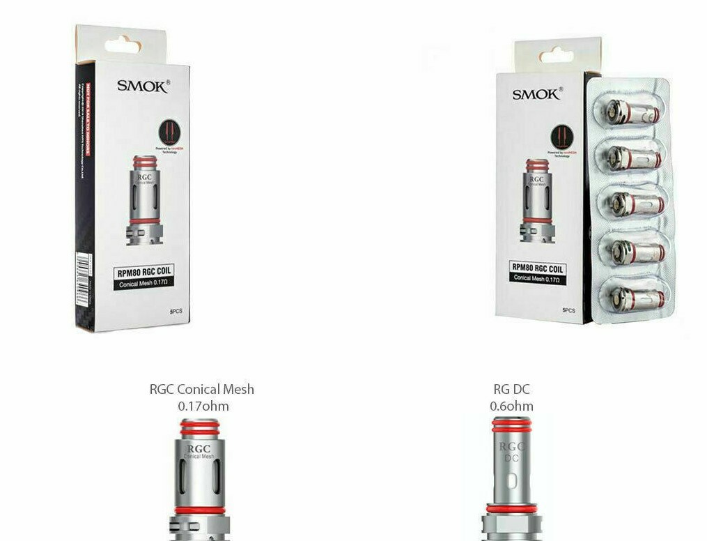 Genuine SMOK RPM80 RGC Replacement Coils | Conical Mesh | DC | UK ...