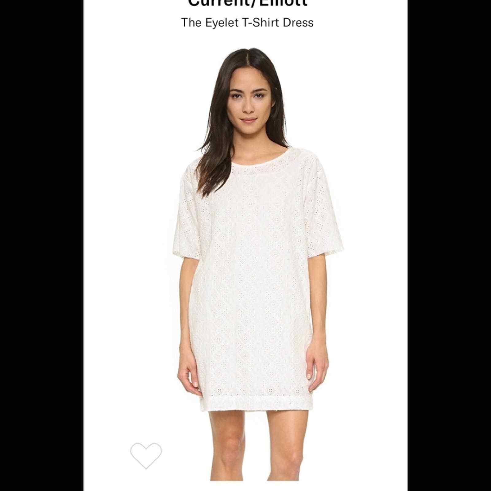 NWT Current Elliott eyelet Short sleeve dress SZ M White REG. $258 | eBay