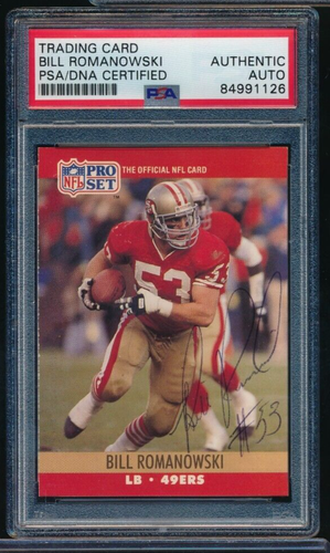 1990 PRO SET #642 BILL ROMANOWSKI rc signed auto PSA/DNA ball point | eBay