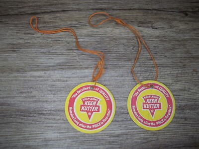 2 vintage Keen Kutter tool tags round tags w/ Keen Kutter logo in ...