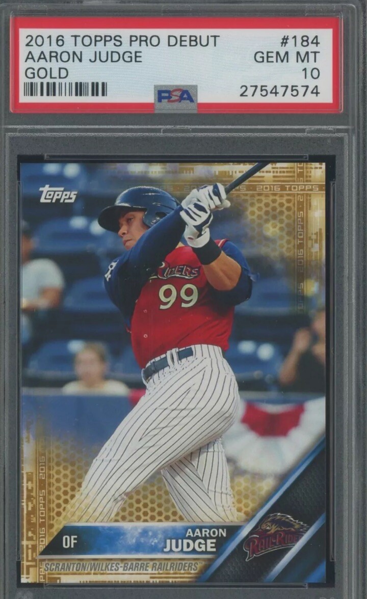 2016 Topps Pro Debut Aaron Judge Gold RC Rookie Yankees #184 /50 SP ...