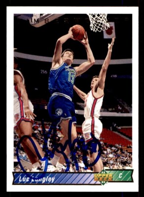 1992 Upper Deck Basketball #105 Luc Longley Signed Autograph (no COA ...