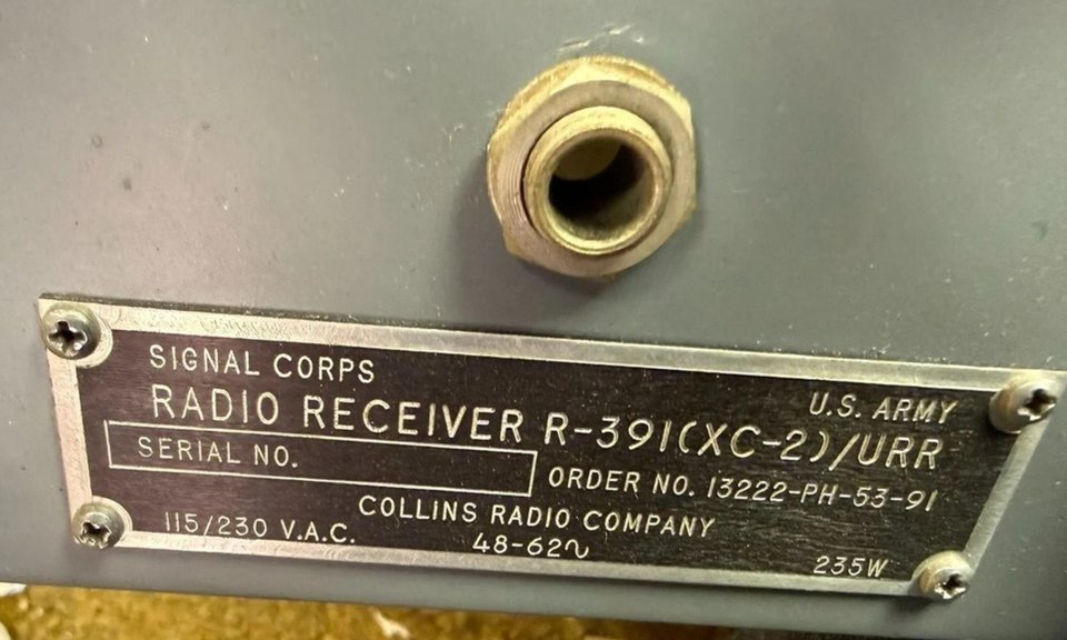 Collins R-391 (XC-2)/URR General Coverage Receiver - Rare Military ...