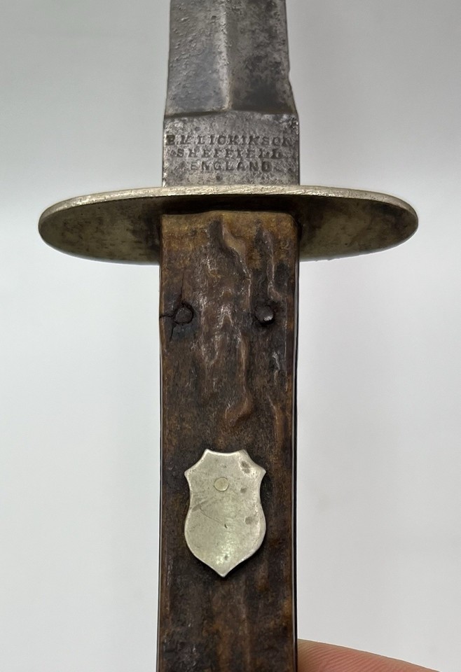 E. M. Dickinson Stag Handle Dagger Knife Sheffield With Sheath, Loose ...