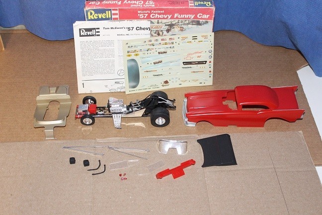 Revell 1:24 1957 Chevy Funny Car Model Kit, Complete, Partial Assembly ...