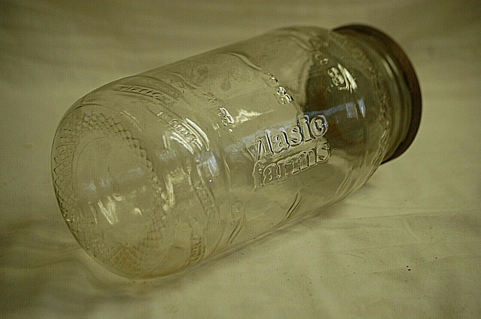 Clear Glass Embossed Vlasic Farms Pickle Jug Jar w Lid 80 oz Est 1942 ...