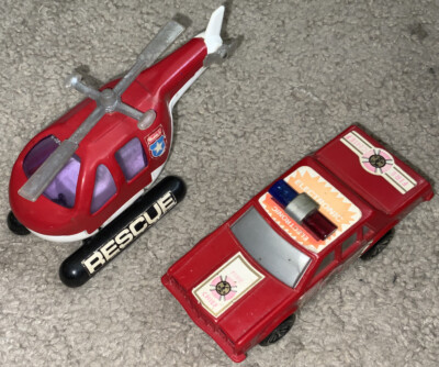 Rescue Helicopter & Fire Chief Car (Buddy L) Tested, NOT WORKING | eBay