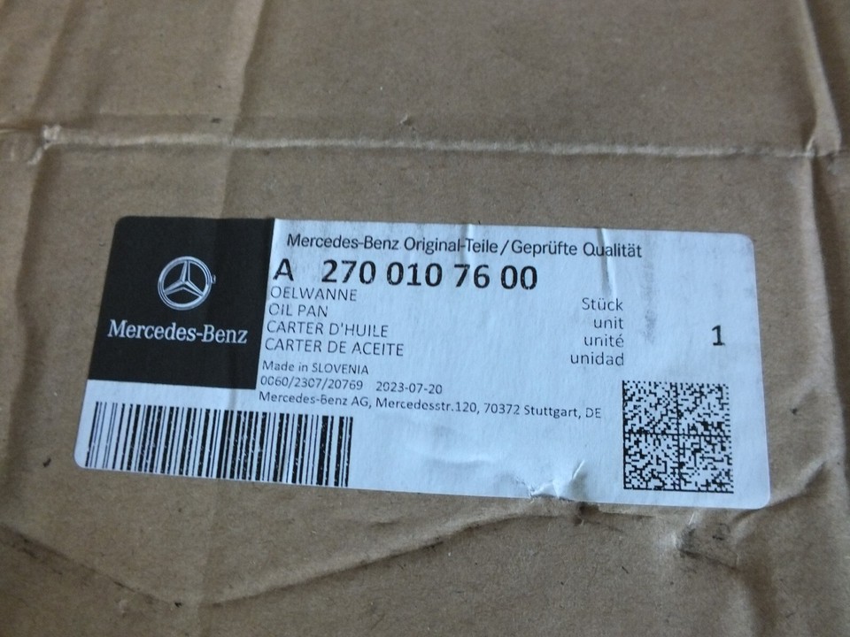 Mercedes Benz Gla X156 Moteur Carter Huile A2700107600 Neuf Véritable ...