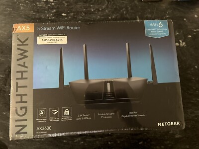 Netgear RAX43 NightHawk AX5 AX4200 5-Stream WiFi 6 Router (E10035549 ...