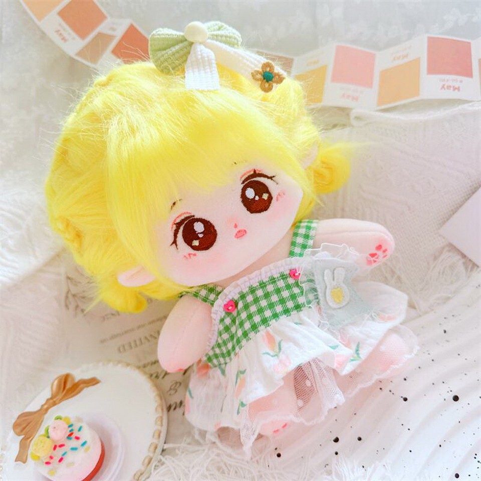 Soft Cotton Doll Cute Plush Toy 20cm Anime Girl Plushie with Fluffy ...