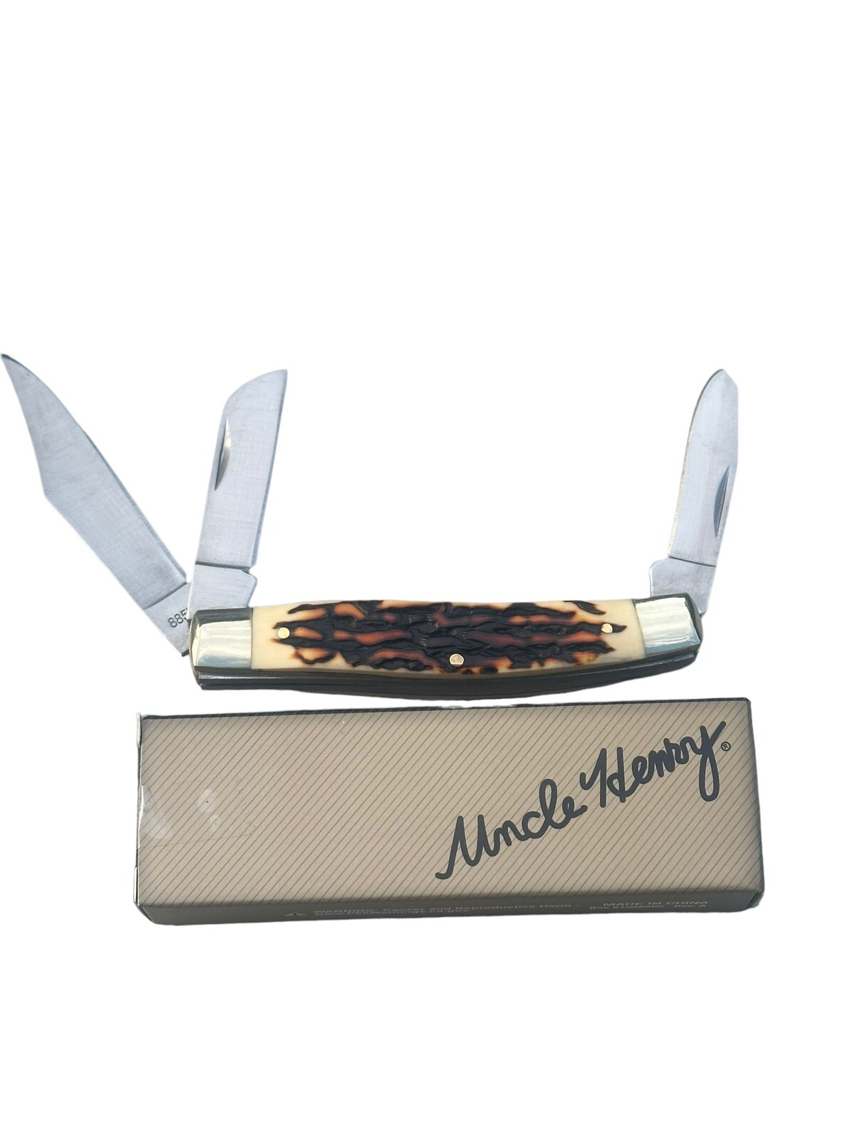 Uncle Henry Senior Rancher Folding Knife w/3 Stainless Steel Blades ...