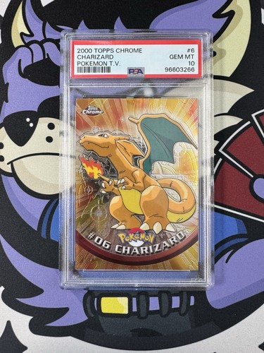 Charizard #6 Topps Chrome 2000 PSA 10 Pokémon TV Animation GEM MINT ...