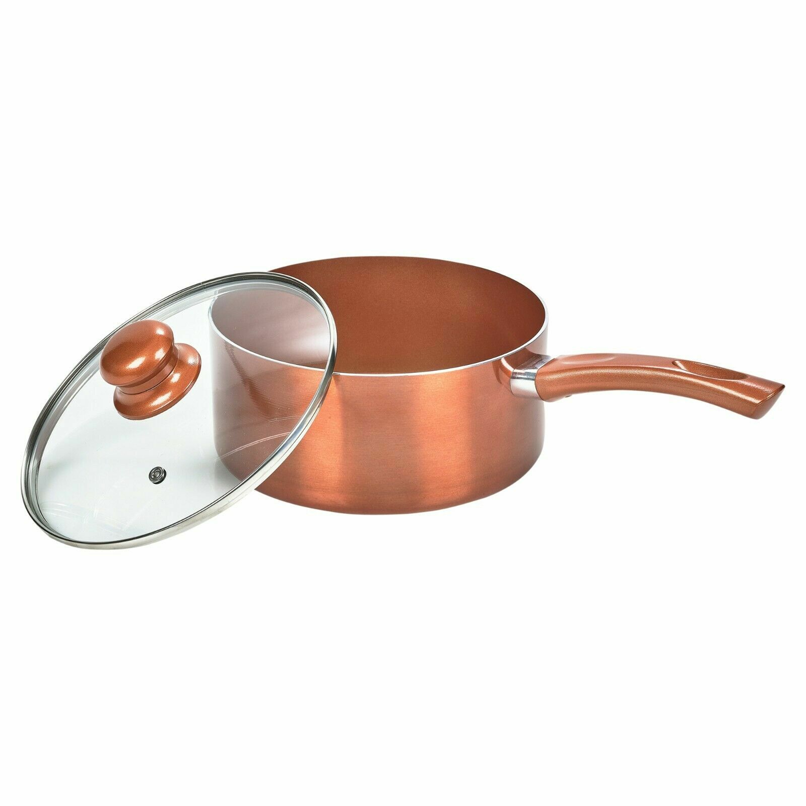 Non Stick Ceramic Coated Copper Induction Cooking Pan Pot Saucepan ...