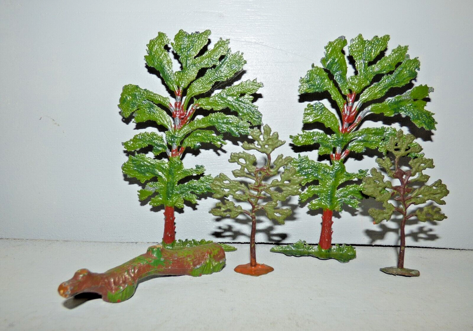 Britains Miniature Garden Metal Elm Trees & Fallen log (5 Pieces) 1:32 ...