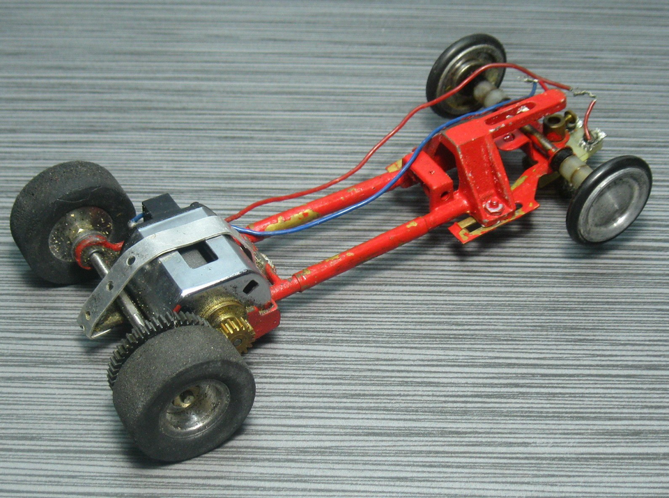 1960's SLOT CAR COX/Monogram Custom Extended Drag Mag CHASSIS VINTAGE 1 ...