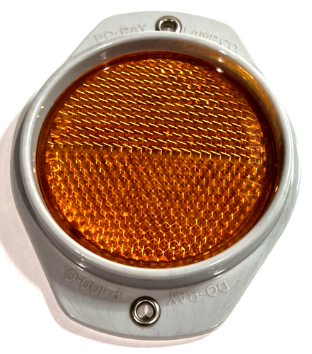 NOS Do-Ray Amber Reflector 3" Round | eBay