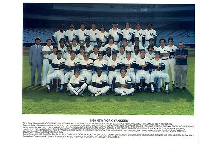 1980 NEW YORK YANKEES 8X10 TEAM PHOTO MURCER JACKSON BASEBALL AL EAST ...