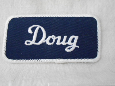 DOUG USED EMBROIDERED VINTAGE SEW ON NAME PATCH TAGS ASSORTED COLORS ...