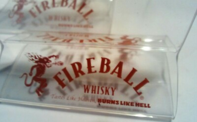 24 Fireball whiskey acrylic Standing Ad Holder Menu Display Man Cave ...