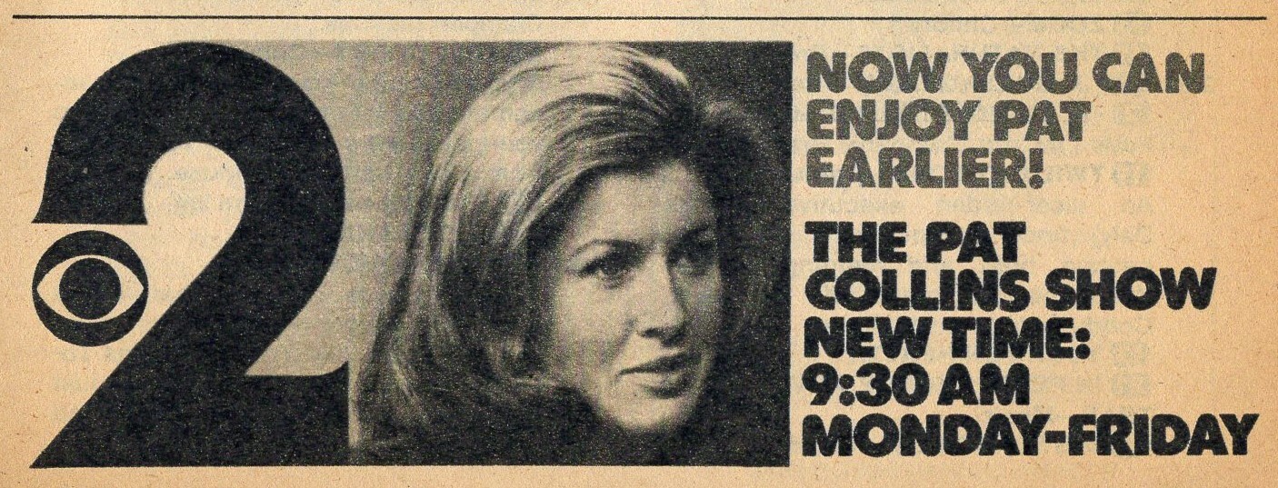 1975 WCBS NEW YORK TV GUIDE AD PAT COLLINS SHOW Enjoy Pat Earlier | eBay