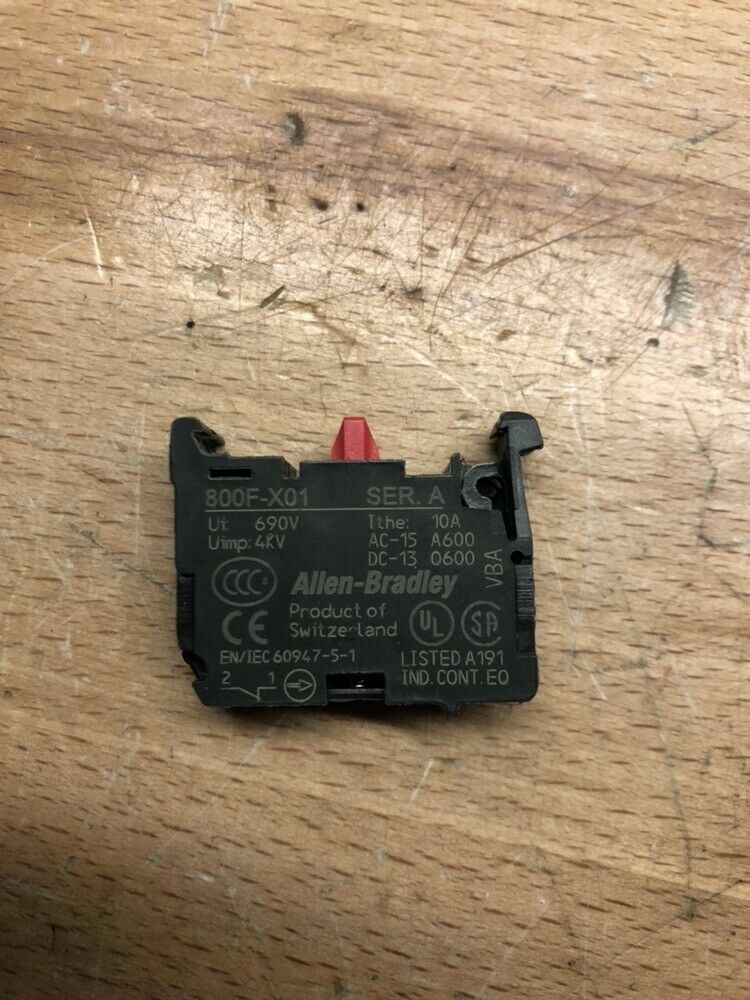 NEW Allen Bradley 800F-X01 Contact Block 800F-XO1 | eBay