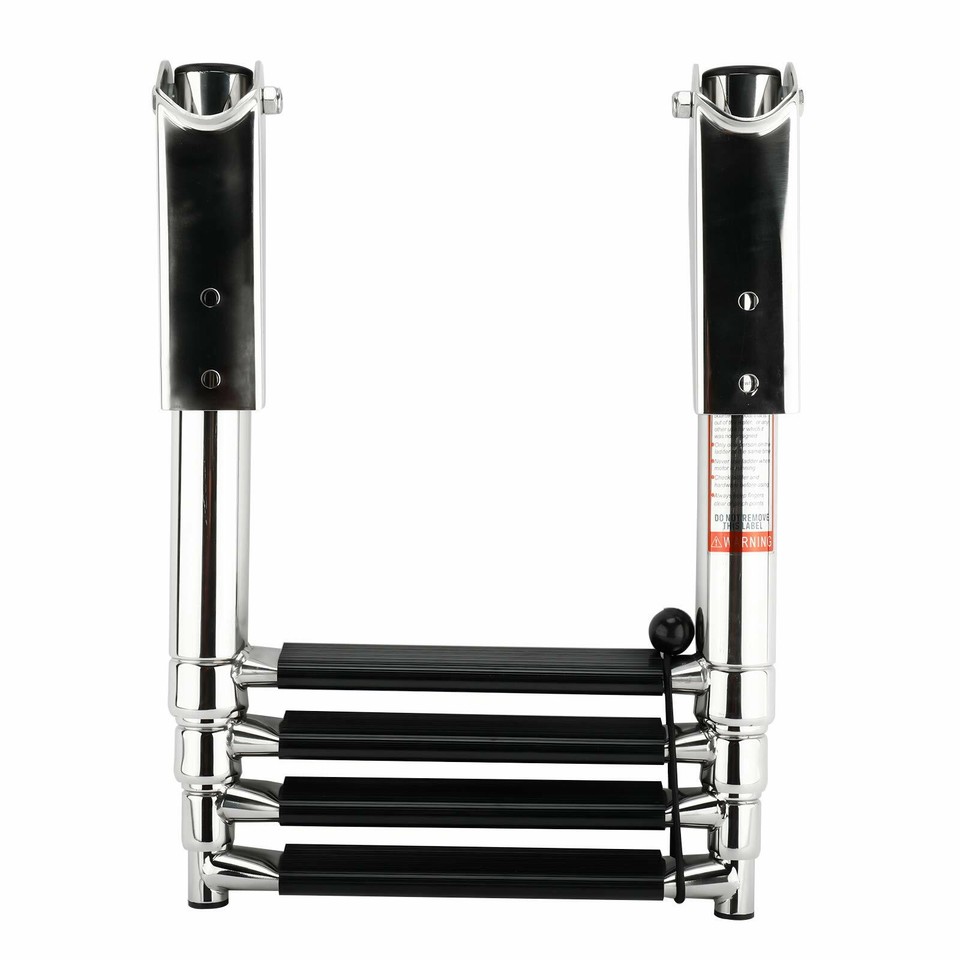 4 Steps Marine Boat Yacht Stainless Steel Telescoping Ladder Swim Step ...