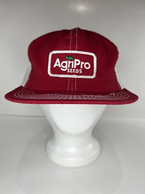 Vintage K-Brand AgriPro Seed Red Snapback White Mesh Trucker Hat Made ...