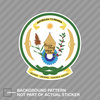 Rwandan Seal Sticker Decal Vinyl Rwanda flag RWA RW | eBay