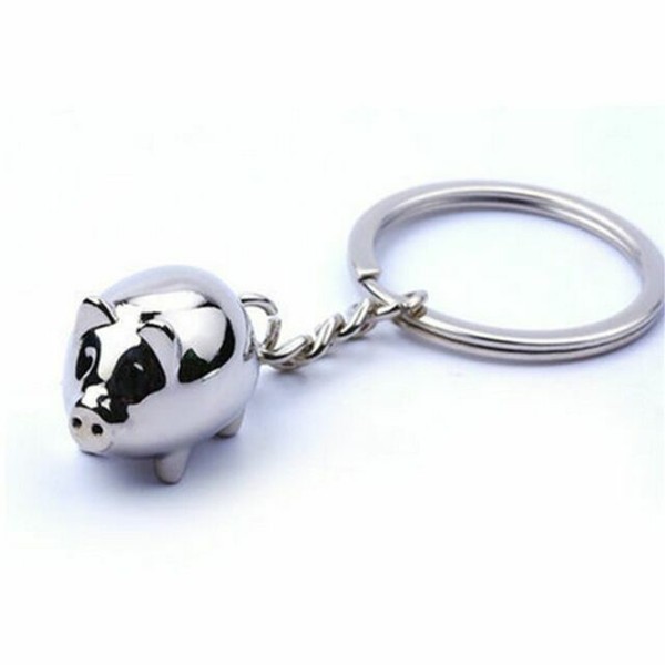 Fashion Metal Alloy Mini Pig Keyring Keychain Cute Key Ring Charm ...