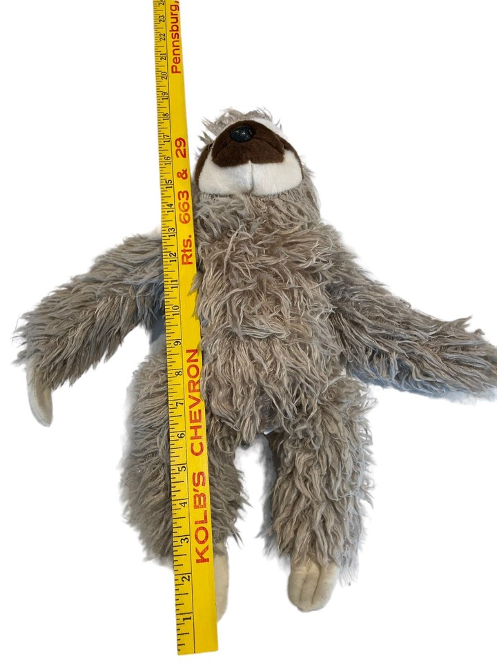 Wild Republic Cuddlekin Three Toed Sloth 16" Tall Head To Toe Plush ...