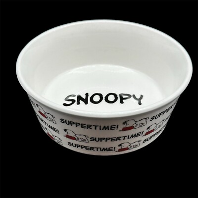 Snoopy Dog Dish Peanuts Woodstock Ceramic Bowl by Gibson 5 1/4 ...